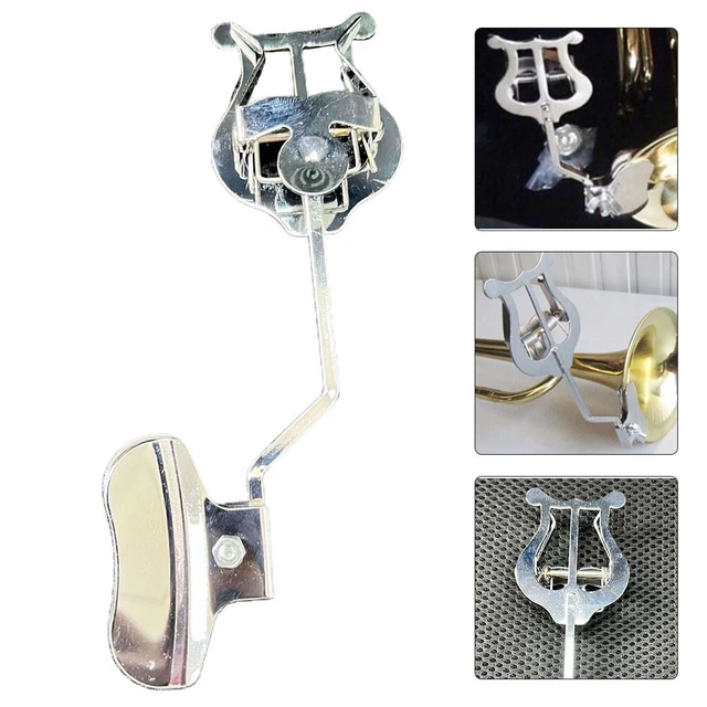 KOMPAKTER EDELSTAHL MARSCHIERENDE Trompete Leier Clip auf Notenhalter ...