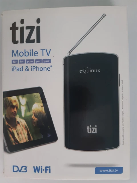 SINTONIZADOR DE TELEVISIÓN móvil tizi equinux dvb wi-fi ipad iphone ipod usado sin cable raro ...