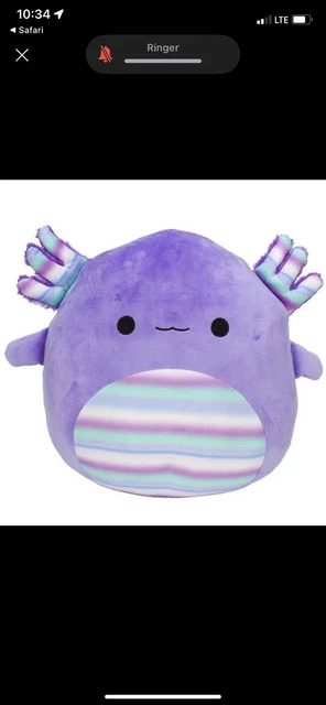SQUISHMALLOW MONICA THE Axolotl 20 Inch Plush Kellytoy Purple AXO ...