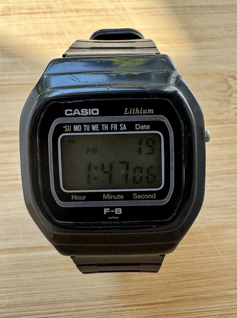 CASIO LITHIUM VINTAGE Very Rare F-8 JAPAN Digital Watch £9.99 - PicClick UK