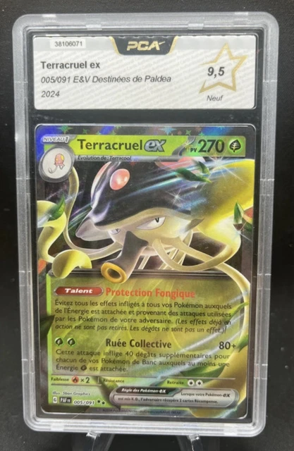 🟢 CARTE POKÉMON – Terracruel EX 005/091 – Destinées de Paldea – PCA 9,5 – FR EUR 31,99 - PicClick FR