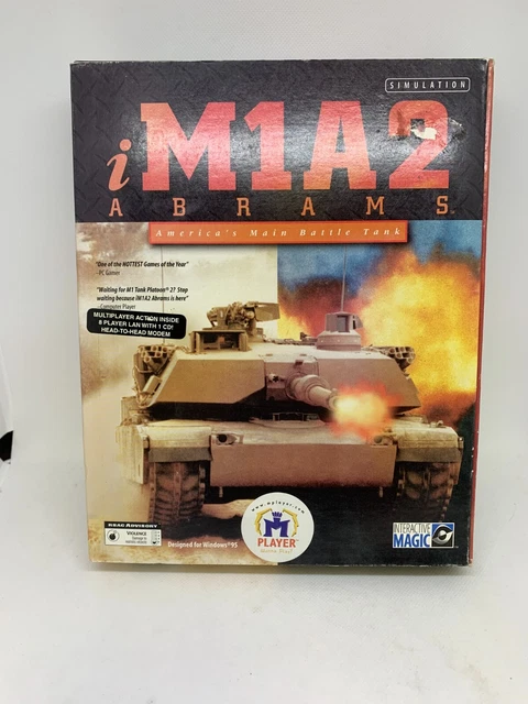 M1A2 ABRAMS PC Game Big Box 1997 Retro Gaming Tank Simulator iMIA2 NEW ...