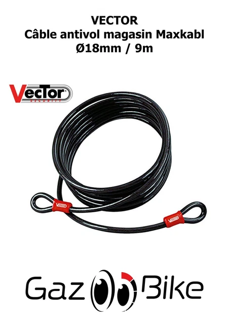 CÂBLE ANTIVOL VECTOR maxkabl-1m X 15mm pour Moto Pièces de Rechange EUR ...