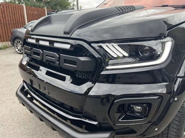 FORD RANGER RAPTOR Style Gloss Black Grill 3 X Led T7 T8 2016 - 2022 ...