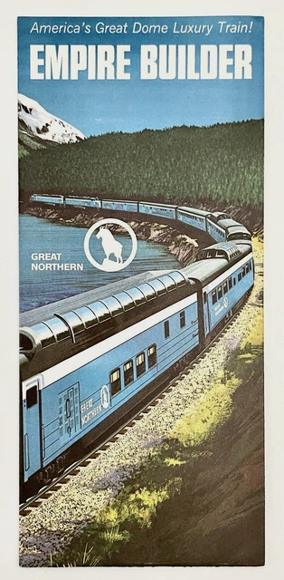 1950S EMPIRE BUILDER Luxury Train Great Northern Tour Vintage Travel Brochure MN $21.32 ...