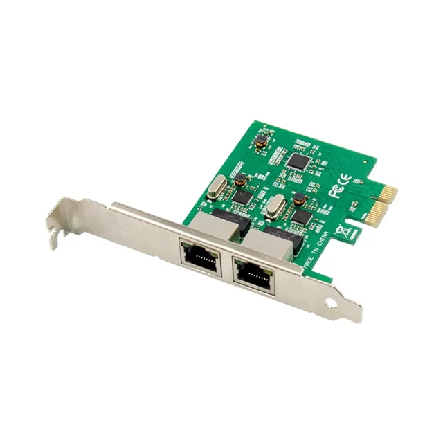 DUAL PORT GIGABIT Ethernet PCI-E x1 Network Adapter Card NIC Realtek ...