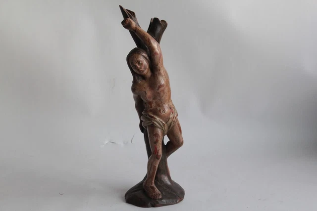 SCULPTURE SAINT SÉBASTIEN bois polychrome Espagne XVIIIe siècle (67397 ...