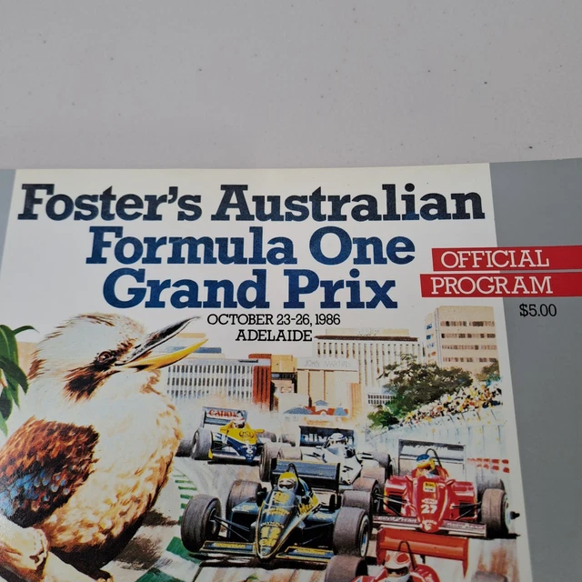 FOSTERS AUSTRALIAN FORMULA One Grand Prix Official Program 1986 $59.92 ...