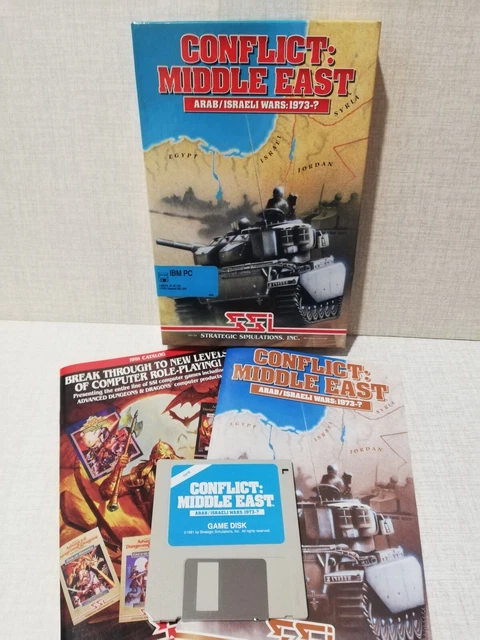 JEU CONFLICT MIDDLE East Arab Israeli War 1973 Videogame Big Boîte De ...