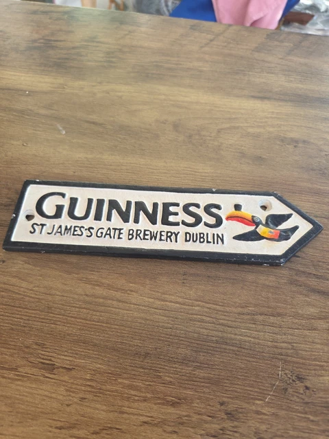 GUINNESS ST JAMES’S Gate Brewery Dublin Toucan Cast Iron Sign 7.5" In ...