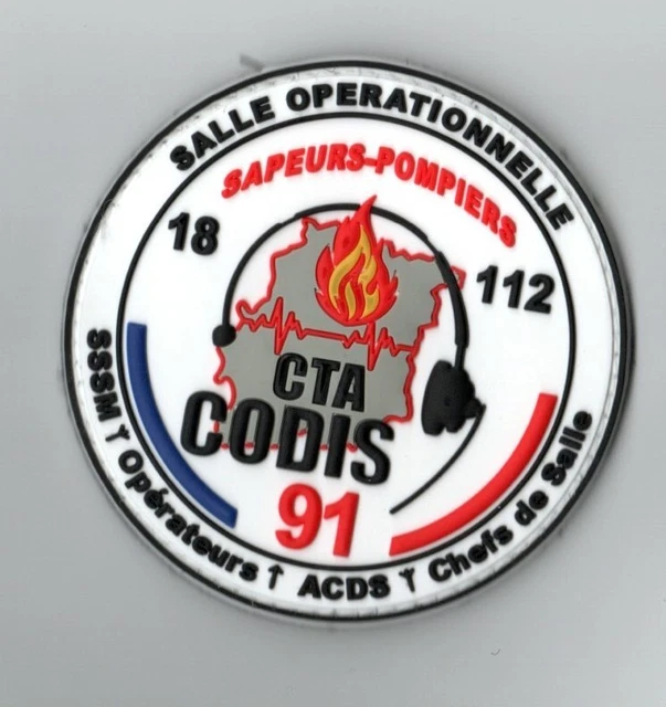 ÉCUSSON POMPIER SECURITE civile CTA CODIS SDIS 91 EUR 10,00 - PicClick FR