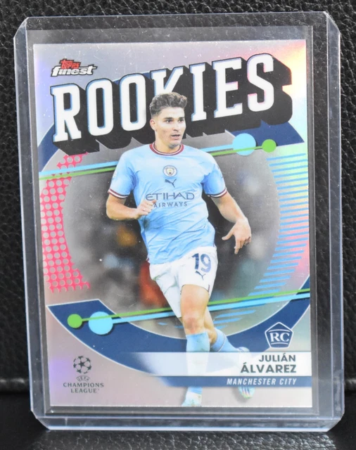 2022-23 TOPPS FINEST UCC Julian Alvarez RC Insert Finest Rookies Man ... 2022-23 TOPPS FINEST UCC Julian Alvarez RC Insert Finest Rookies Man ...