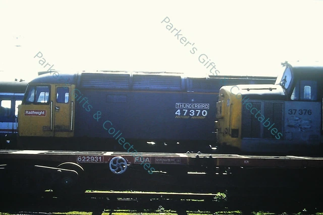 ORIGINAL 35MM RAILWAY Slide Diesel Electric Locomotive 47370 & 37376 ...