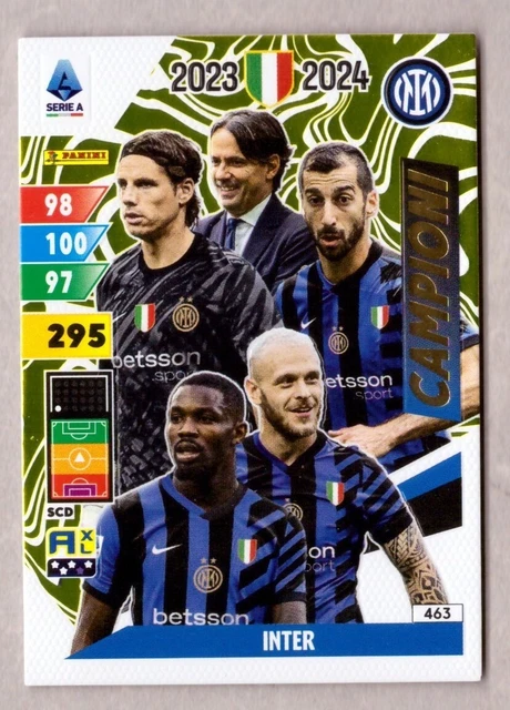 PANINI FOOTBALLERS ADRENALYN 2024-25 2025 Card N.463 Champions Inter £8 ...