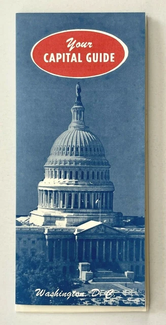 1970S WASHINGTON DC Capital Guide Vintage Travel Brochure Tourist Map ...