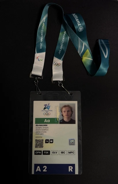 ORIGINAL STAR ILIA Malinin Accreditation Milan Cortina 2026 Olympics ...