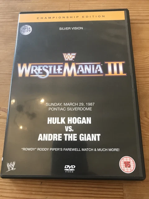 WWF WRESTLEMANIA III 3 DVD Hulk Hogan VS Andre the Giant Championship ...