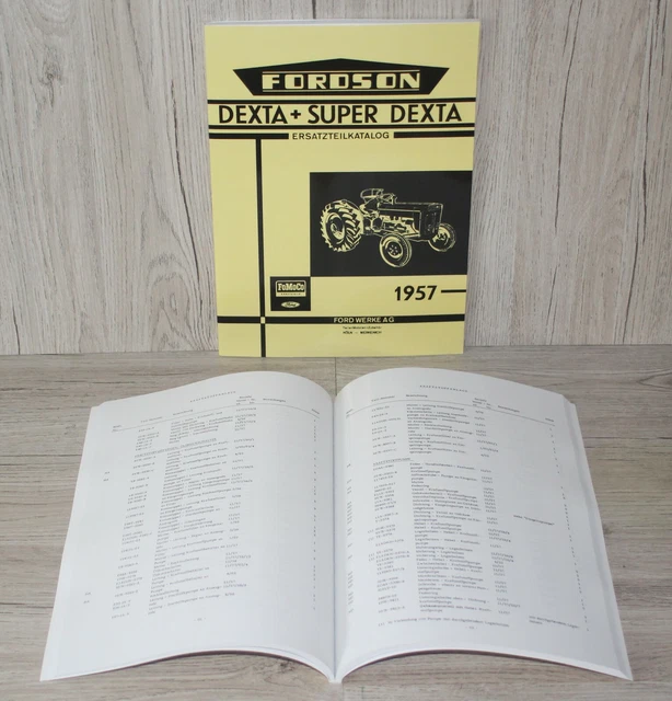 FORD ERSATZTEILKATALOG FORDSON Dexta + Super Dexta 1957 EUR 34,50 ...