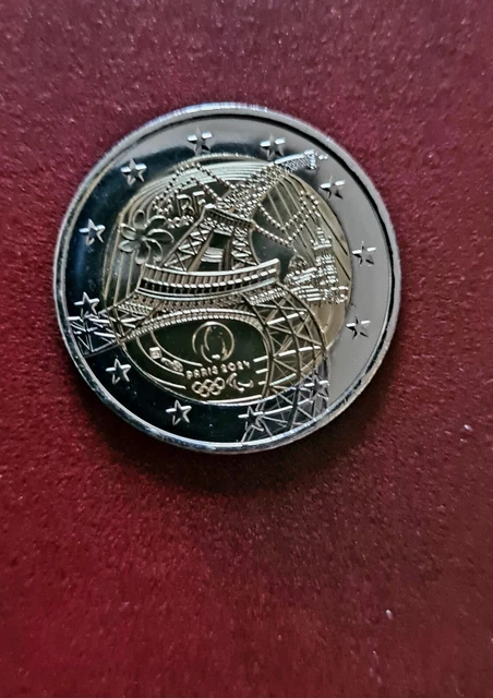 PIÈCE COMMÉMORATIVE DE 2 Euros- JO Paris 2024 - motif Tour Eiffel- UNC- Neuve EUR 2.500,00 ...