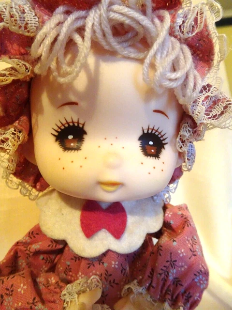 BIG EYED SANKYO Rotating Musical Doll *** Holly Hobbie Style ...
