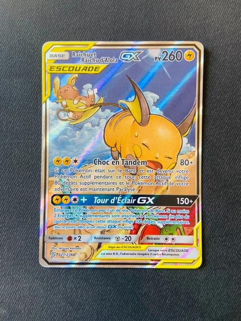 CARTE POKÉMON RAICHU & Raichu d'Alola GX 221/236 Harmonie des Esprit Alternative EUR 69,99 ...
