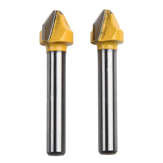 PUNTA ROUTER TESTA piatta a forma di Carbide V ideale per incisione e ...