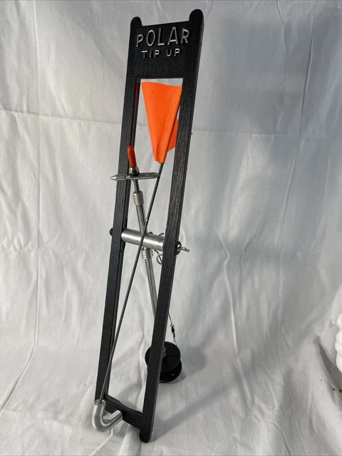 POLAR TIP UP ICE FISHING Tip-Up Ready To Fish Includes String And Hook ...