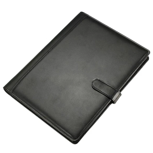 2X(BLACK A4 EXECUTIVE Conference Folder Portfolio PU Leather ... 2X(BLACK A4 EXECUTIVE Conference Folder Portfolio PU Leather ...