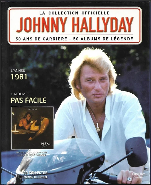 LIVRET LA COLLECTION officielle "Johnny Hallyday" Pas facile (Pas de CD ...