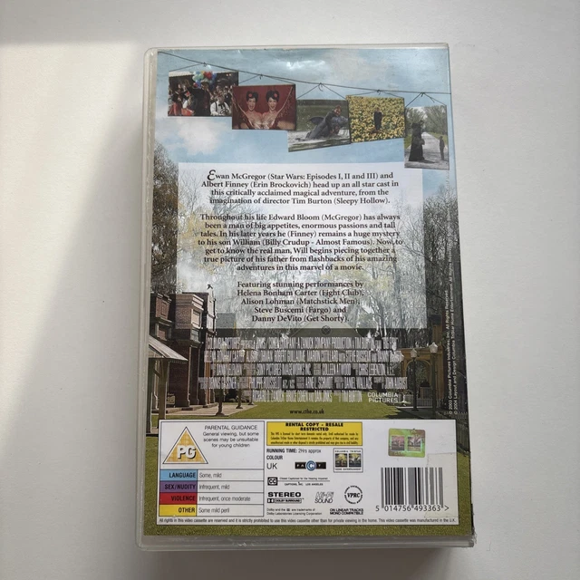 BIG FISH VHS Video Tape Big Box Ex Rental Retro Vintage Tim Burton Ewan ...