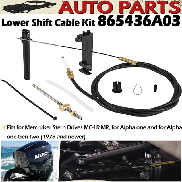865436A02 LOWER SHIFT Cable for Mercruiser Alpha Gen One & Two 1 2 Mr ...