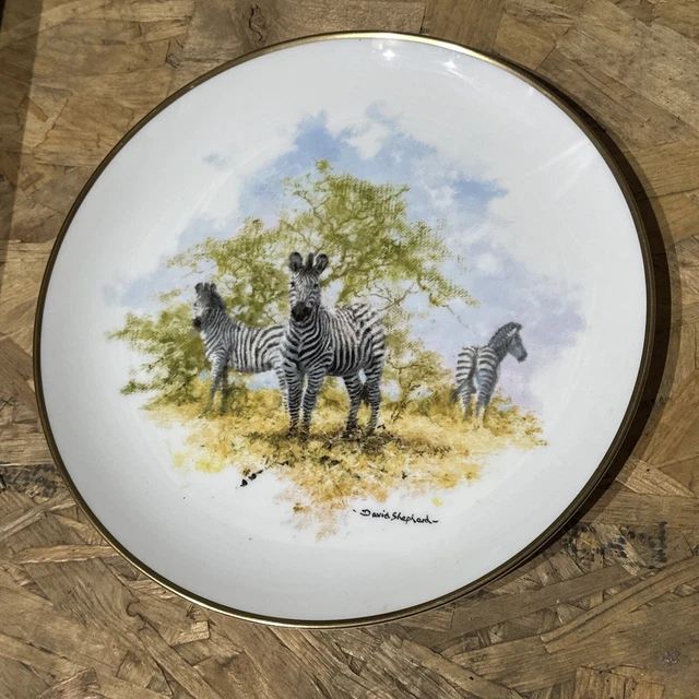 WEDGWOOD THE DAVID Shepherd Wildlife Sammelteller - Zebra, Ref By EUR 7 ...