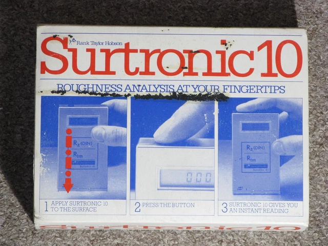 TAYLOR HOBSON SURTRONIC 10 Surface Roughness (Rz & Rtm) Measure £100.00 ...