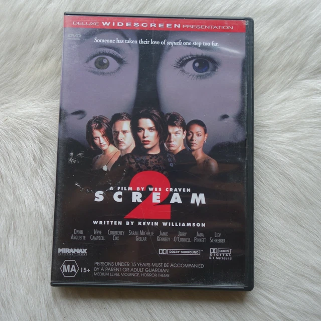 SCREAM 2 DVD 1997 WIDESCREEN Wes Craven Dvd Vtg Slasher Film 90s Horror ...