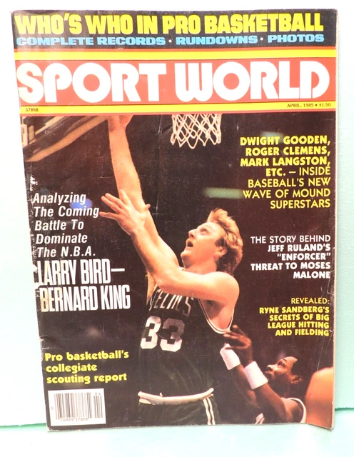 COUVERTURE SPORT WORLD Magazine Larry Bird avril 1985 EUR 1,79 ...