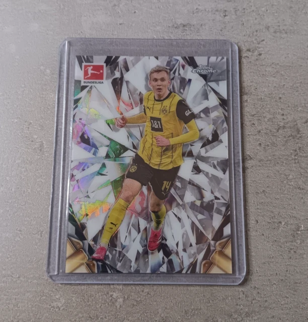 TOPPS BUNDESLIGA CHROME 24/25 Maximilian Beier Dortmund Diamond Etch ...