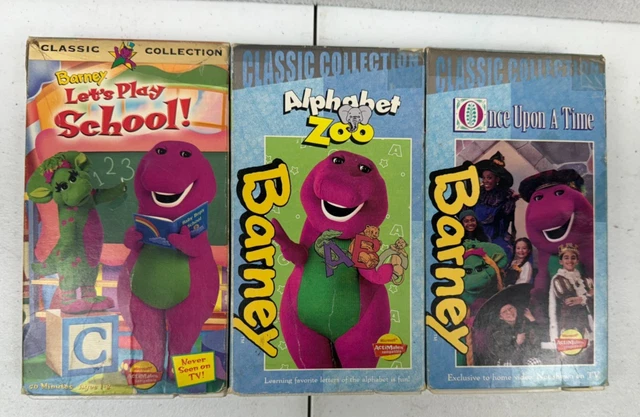 BARNEY 2000 CLASSIC Collection VHS Tape Barneys Alphabet Zoo Once Upon ...