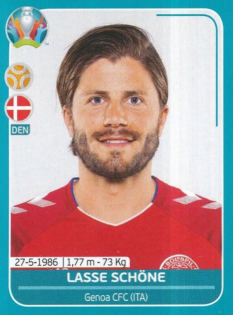 DEN19 LASSE SCHONE # Denmark Danmark Sticker Panini Uefa Euro 2020 EUR ...