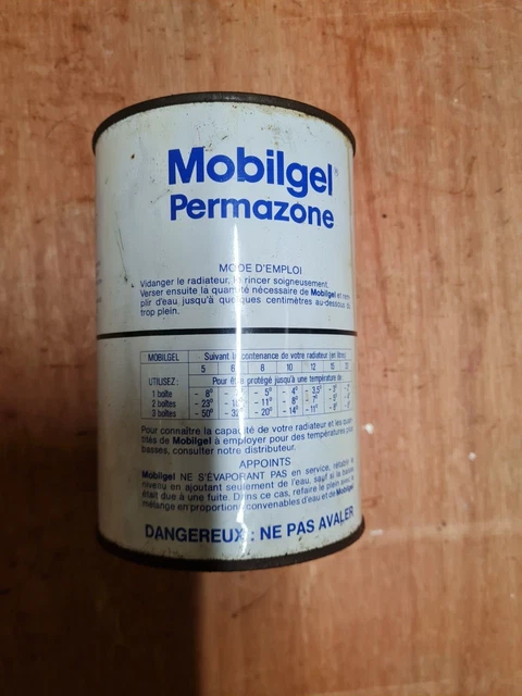ANCIEN BIDON D'HUILE Liquide Antigel Mobil Mobilgel Permazone EUR 10,00 ...