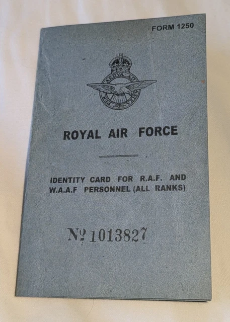 2 RAF CARDS ID World War 2 Royal Air Force Signed Military Blue Veteran ...