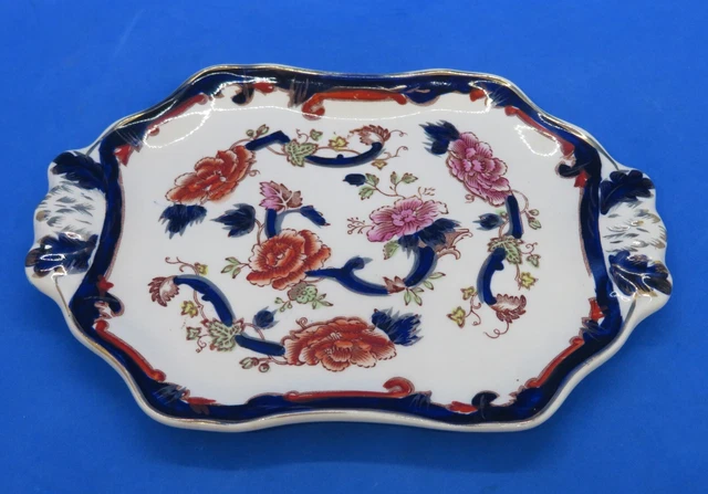 MASON'S IRONSTONE BLUE Mandalay vintage Art Deco antique butter plate ...