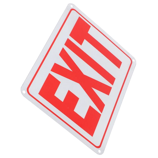 EXIT SIGN EMERGENCY Sign Exit Indicator Sign Reflective Sign Aluminum ...