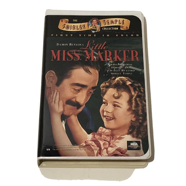 LITTLE MISS MARKER VHS Movie VCR Video Tape Shirley Temple Collection £ ...