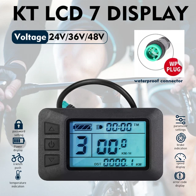 KT LCD7U DISPLAY Meter Control Panel 24V 36V 48V For E-bike Electric ...