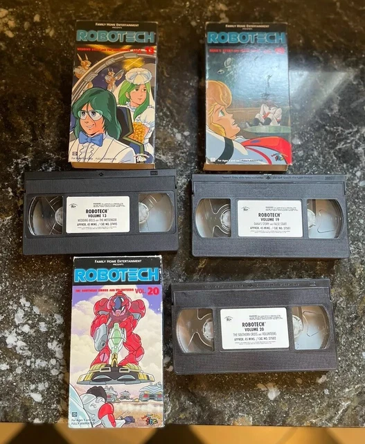 VINTAGE ROBOTECH ANIME VHS Tapes LOT Volumes 13, 19 & 20- TESTED NICE ...
