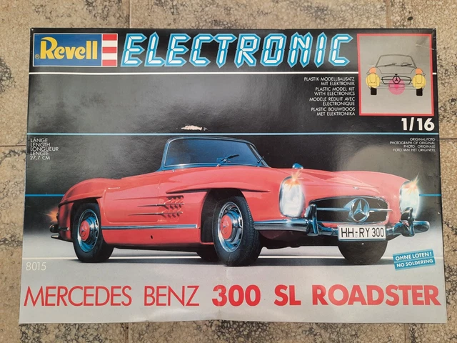 REVELL ELECTRONIC 8015 Mercedes Benz 300 SL Roadster 1:16 Auto Bausatz ...