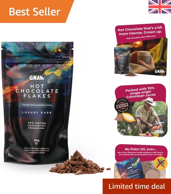 250G LUXURIOUS DARK Chocolate Flakes – Ethically Sourced for Guilt-Free ...