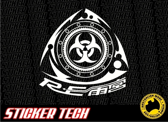 RE AMEMIYA ROTARY Vinyl Sticker Decal To Suit Mazda Rx2 Rx7 Rx3 Rx8 13B ...