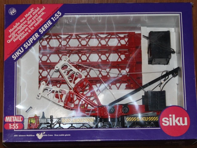 SIKU SUPER SERIE 1:55 Modell 4810 Schwerer Mobilkran unbespielt in OVP ...
