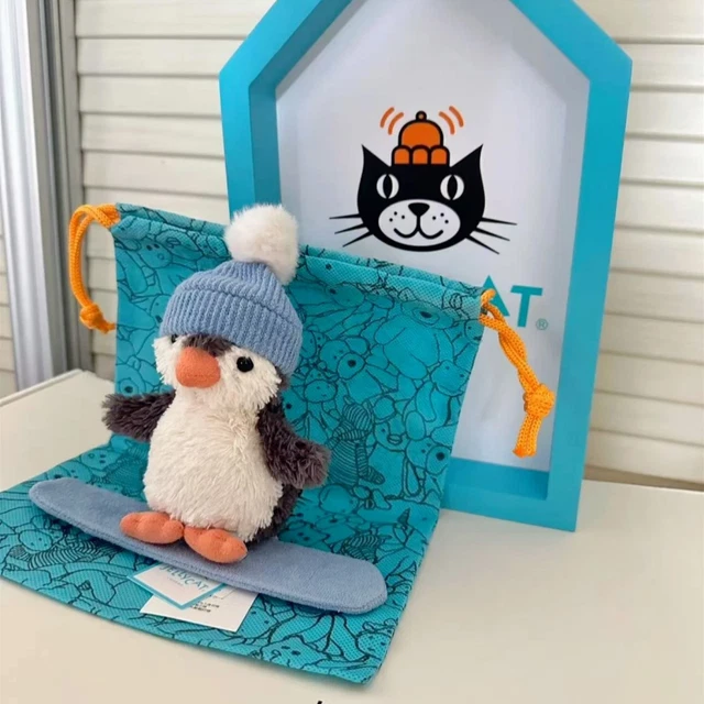 OFFICIAL JELLYCAT AMUSEABLE Snowboard Penguin - Plush Toy with Dust Bag ...